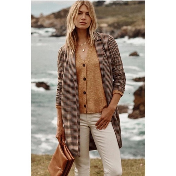 J. Jill | Jackets & Coats | Jjill Sonoma Houndstooth Duster In Dark ...